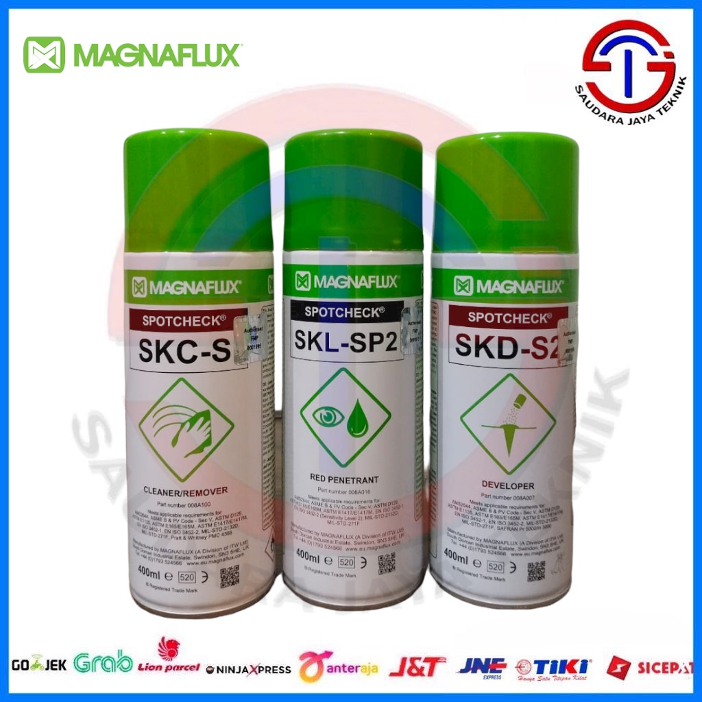 Jual Spotcheck Las MAGNAFLUX 1 set. Cleaner - Red Penetrant - Developer ...