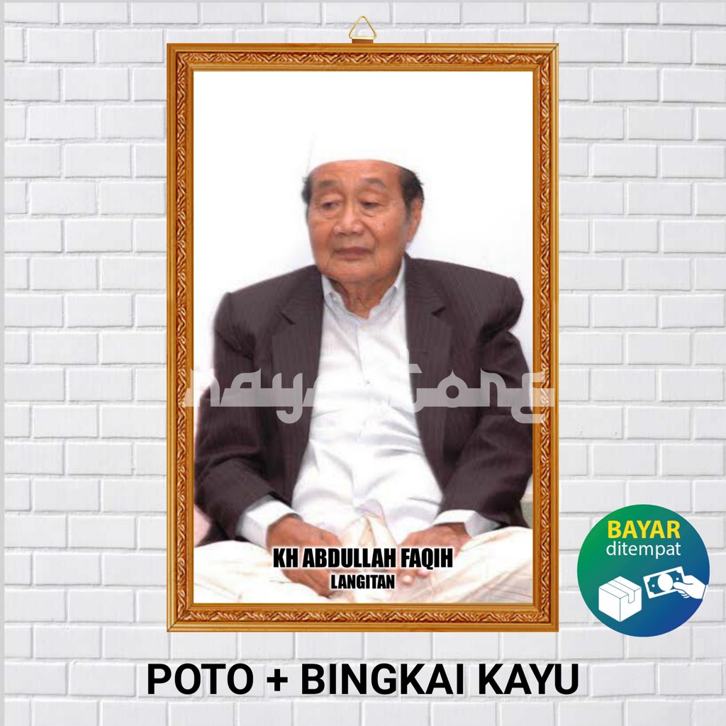 Jual POSTER POTO + BINGKAI KH ABDULLAH FAQIH LANGITAN / POSTER KH ...