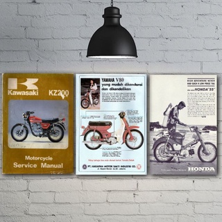 Jual poster otomotif / wall collage poster iklan motor jadul | Shopee ...