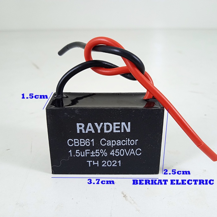 Jual NON POLARITY CAPASITOR KAPASITOR KOTAK NON POLAR 1.5uF/450VAC ...