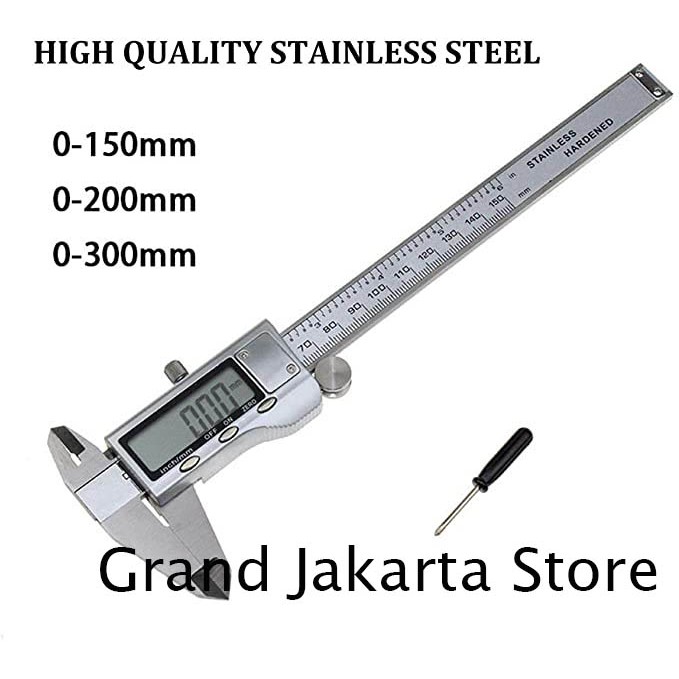 Jual Jangka Sorong Digital 300mm Stainless Steel Caliper 12" 12 inch Vernier 30cm 300 mm Sigmat ...