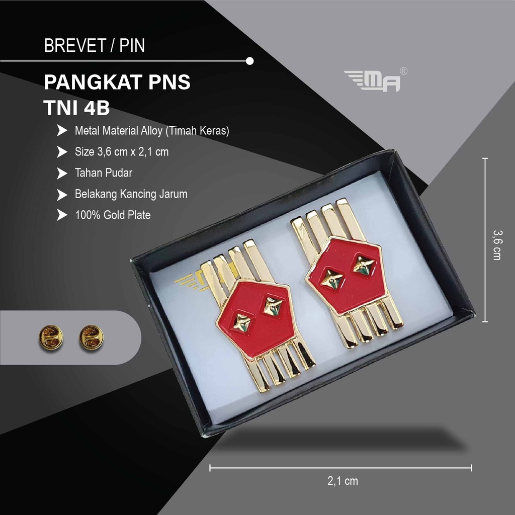 Jual WING PNS TNI 4B PDH BRIVET BREVET PIN PNS TNI 4B | Shopee Indonesia