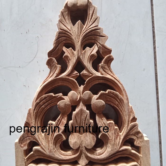 Jual Ornamen Ukir Tempel Soko Tiang Rumah Kayu Jati Khas Jepara Ukur ...