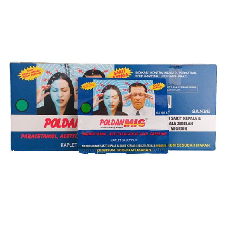 Jual POLDANMIG / Obat Sakit Kepala / Obat Migrain - 1 Strip (4 tablet ...