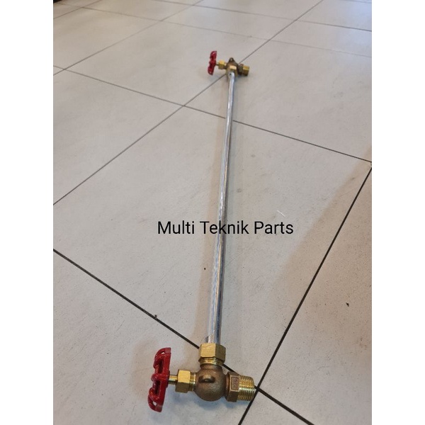 Jual Level Gauge / Kran Kaca / Water Gauge / Kran Penduga Kuningan 1/2 ...