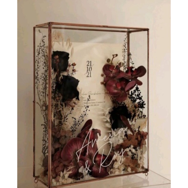 Jual frame mahar 40*30 free packing kayu/frame mahat wedding /kotak ...