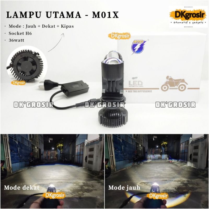 Jual RTD Rayton - Lampu Utama Led M01X + KIpas - H4 - 36W - Lampu depan ...