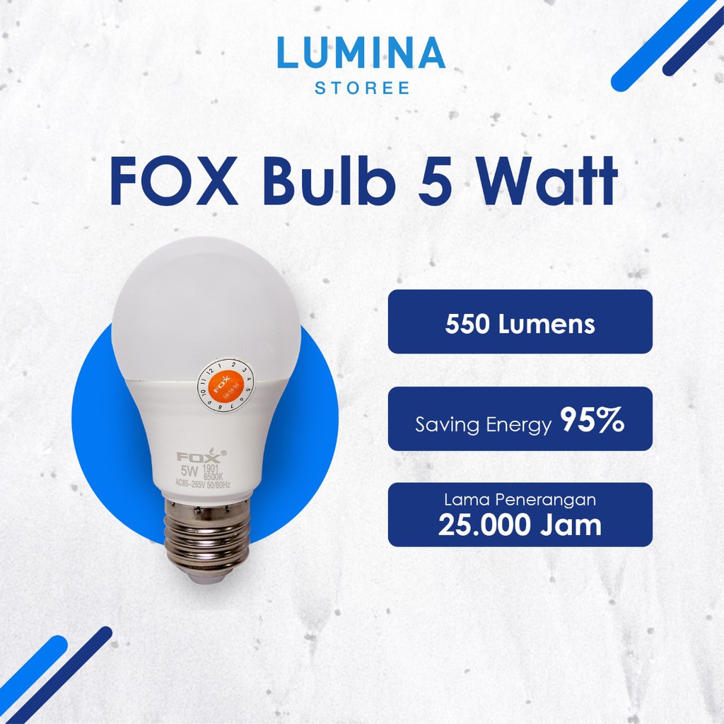 Jual Lampu LED Fox Bulb Signature 5W Watt | Shopee Indonesia