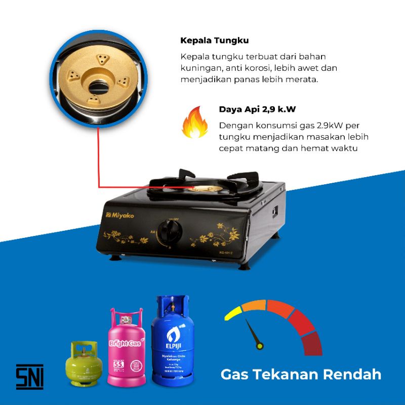 Jual MIYAKO KG 101 C - KOMPOR GAS COOKER - 101C | Shopee Indonesia
