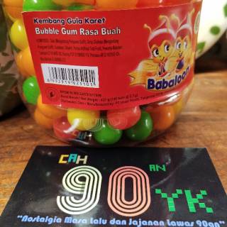 Jual PERMEN KARET BULAT Warna TOPLES Besar BABALOON.Mbang Gula Karet ...