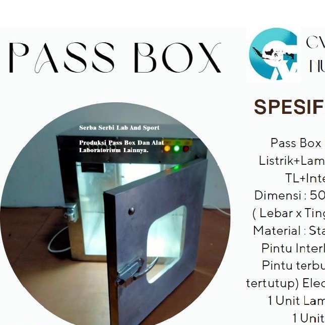 Jual Pass Box 50x40 cm / Clean Room Laboratorium Interlock Door Sistem ...