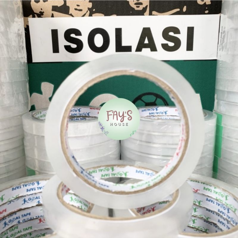 Jual Lakban Bening / Selotip / Isolasi Kecil / Isolasi Bening 12 mm 1/2 ...