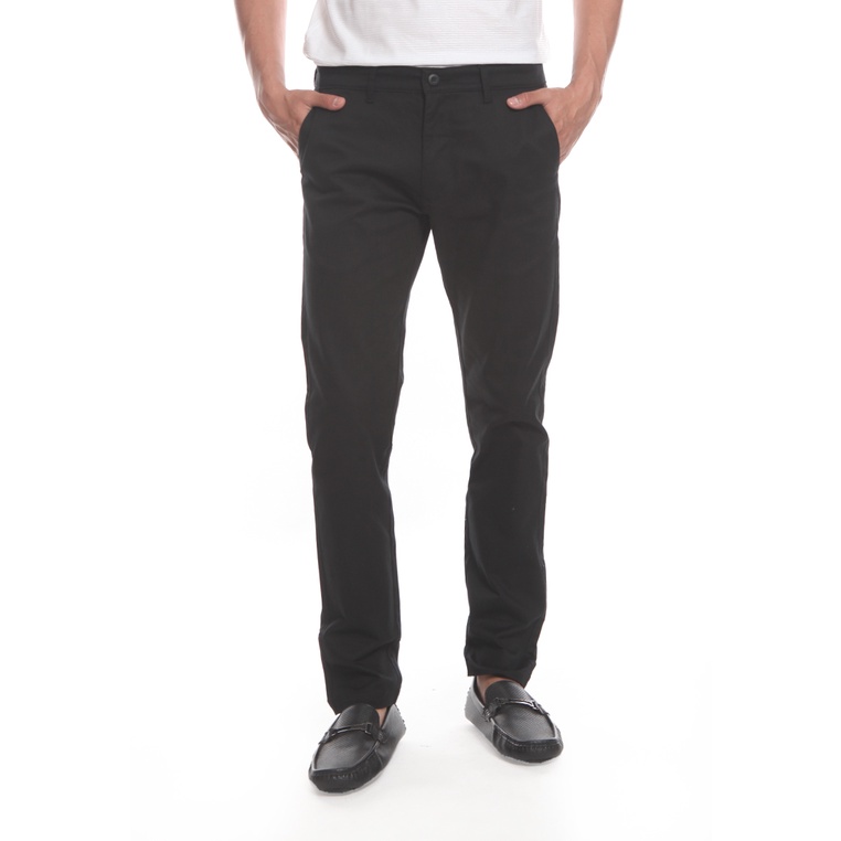 Jual MANZONE Celana Panjang Pria Chinos SLIM Fit ROKU - Black | Shopee ...