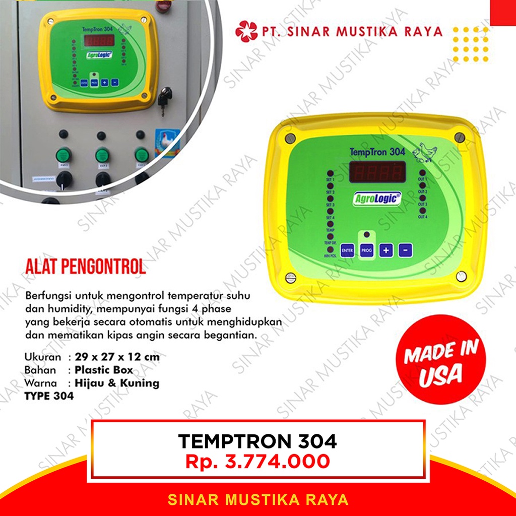 Jual Temptron 304 - Pengatur Suhu Pengontrol Close House Kipas Pemanas ...