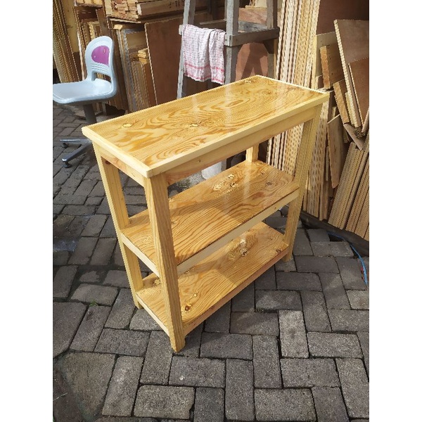 Jual meja susun 3 serbaguna bahan jati belanda | Shopee Indonesia