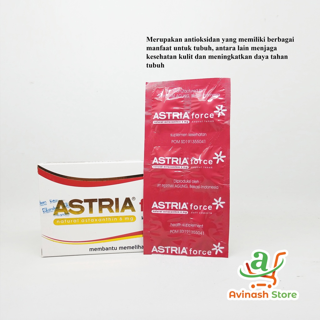 Jual ASTRIA FORCE ASTAXANTHIN 6 MG BOX ISI 12 KAPSUL | Shopee Indonesia