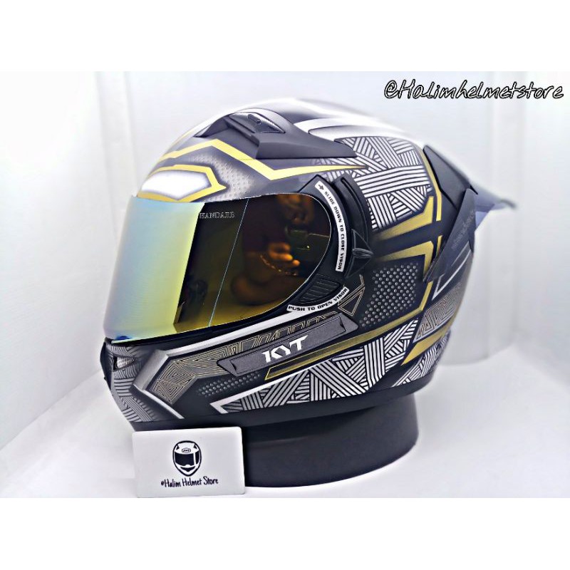 Jual KYT K2R Black Panther Gold (Paket Ganteng) | Shopee Indonesia