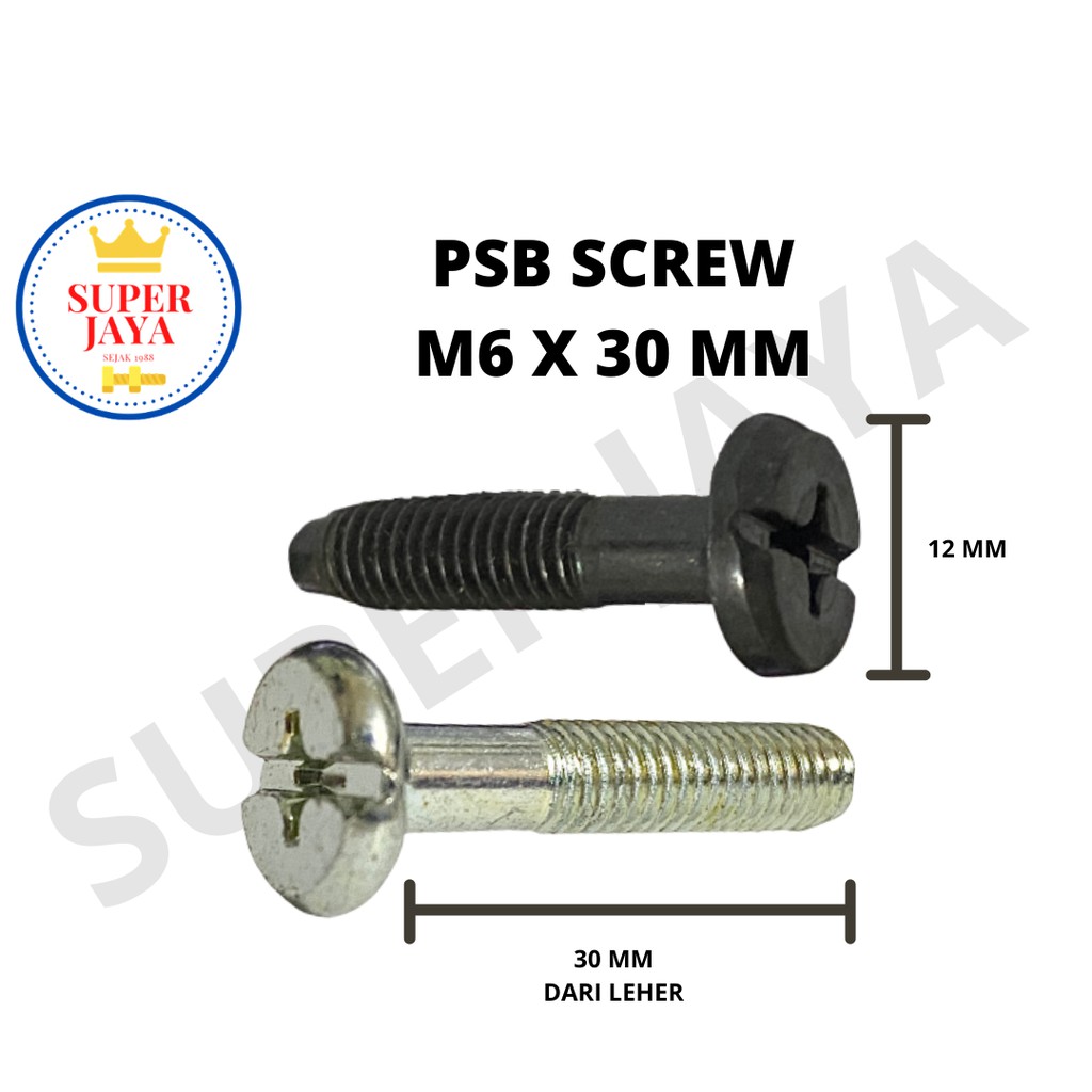 Jual Baut furniture baut lemari baut ligna kepala plus min PSB M6 X 30 ...