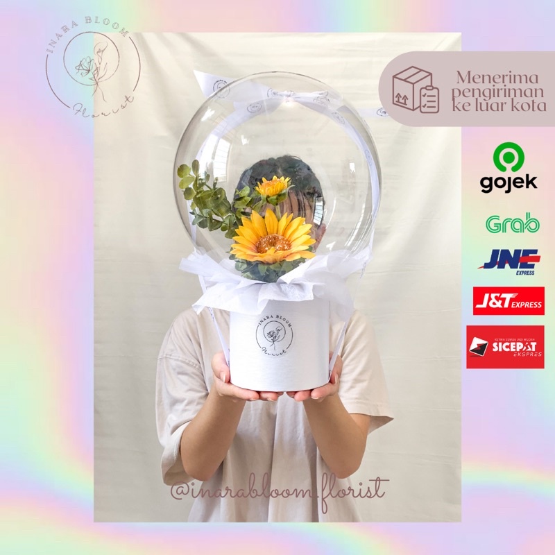 Jual Box Bunga/ Buket balon/ Balon box/ Bloom box/ bunga balon bunga ...