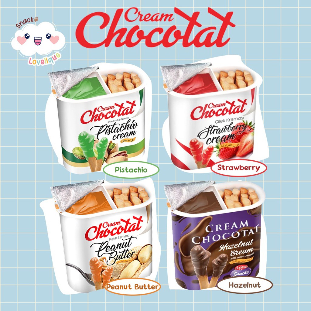 Jual Dogtat Cream Chocotat 226gr Hazelnut | Strawberry | Peanbut Butter ...