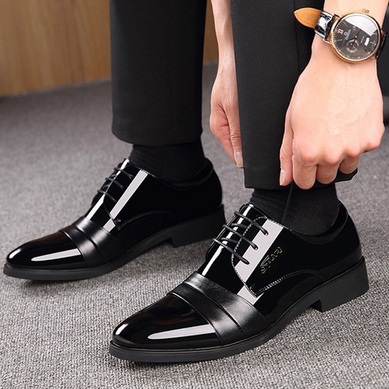 Jual Sepatu Pria Casual Pantofel Formal Kerja Kulit Model Shoes Cowok ...