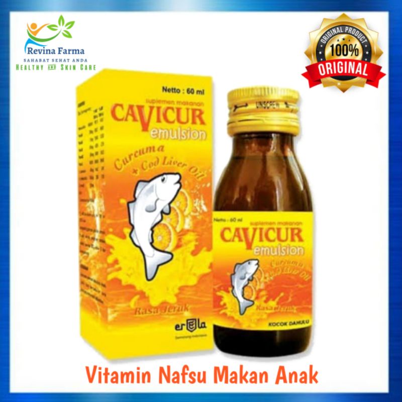 Jual Cavicur Emulsion Syrup 60ml Rasa Jeruk Vitamin Nafsu Makan Anak ...