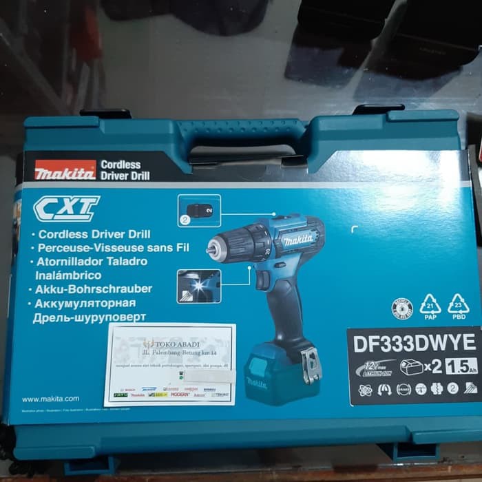 Jual Mesin Bor Cordless / Battery DF 333 DWYE / DF333 DWYE Makita ...