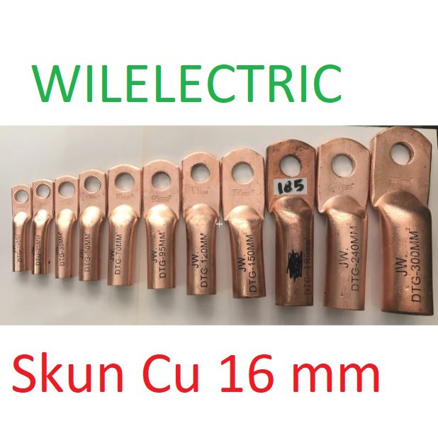 Jual Kabel skun tembaga CU 16mm / 16 mm m8 long scun high quality cable lug DTG | Shopee Indonesia