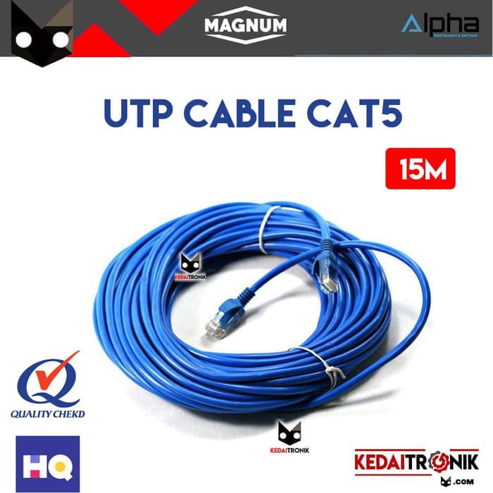 Jual Kabel LAN Cat5 15M MAGNUM RJ45 UTP Cat 5 Pabrikan Jadian 15 meter | Shopee Indonesia