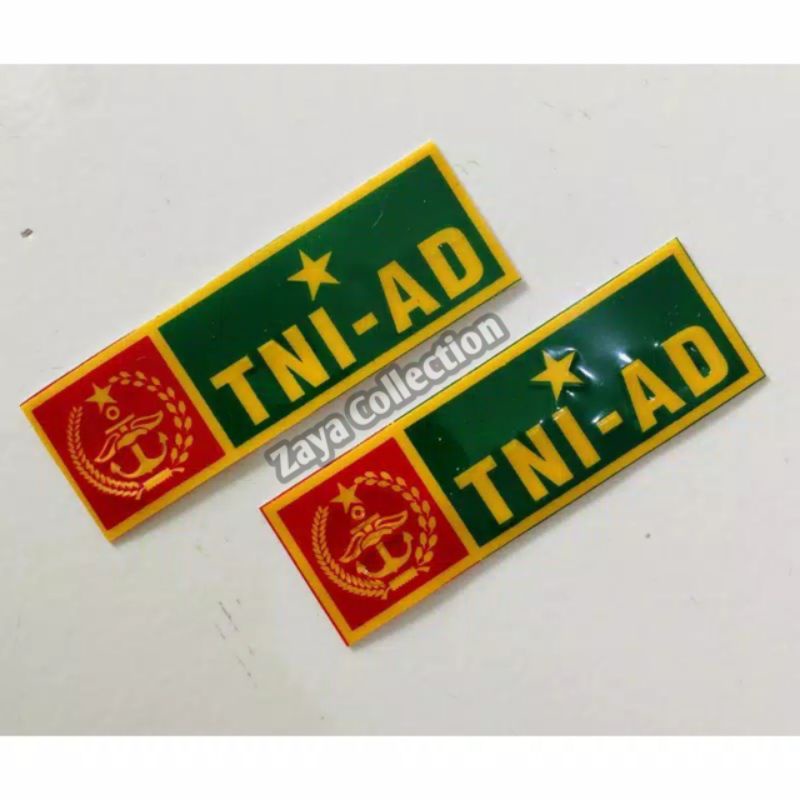 Jual stiker TNI AD - 2pcs Stiker plat TNI AD - Stiker plat motor ...