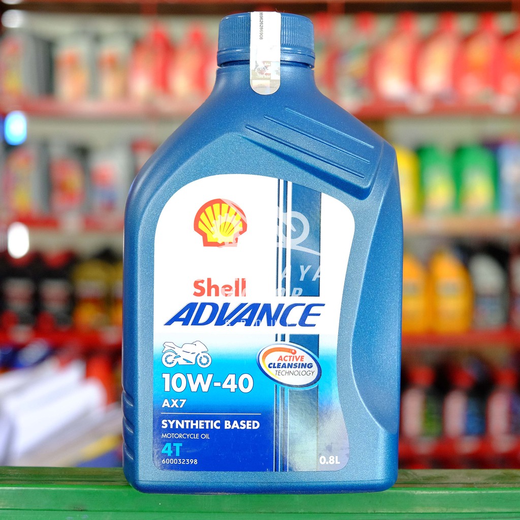 Jual Oli Motor Shell Advance 4T Ax7 Sae 10W-40 800ml 0,8 L 800 ml ORIGINAL ORI ASLI Indonesia ...