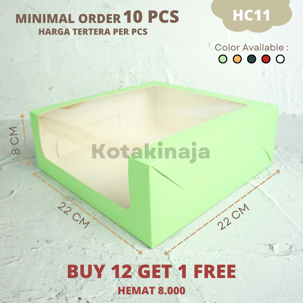 Jual Box Mika 22 x 22 / Box Nasi / Box Cake / Kotak Mika Brownies ...