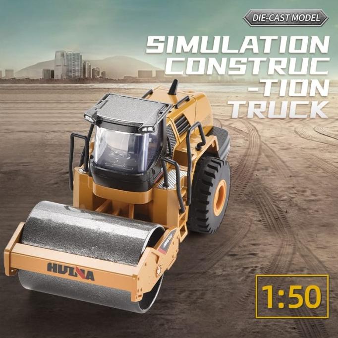 Jual MAINAN DIECAST KONSTRUKSI ROLLER / COMPACTOR SKALA 1:50 DARI LOGAM ...