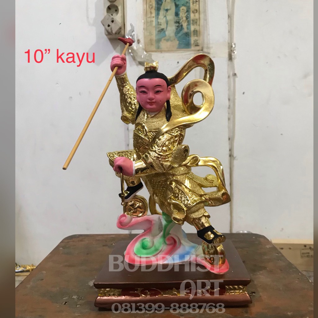 Jual Patung Dewa Naca Nacha Nazha locia Nezha 10 inch kayu | Shopee ...