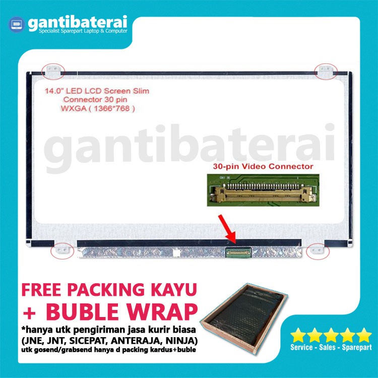 Jual LED LCD Laptop HP 14-AB 14-BW 14-AM 14-BS 14-AN 14 inch slim ...