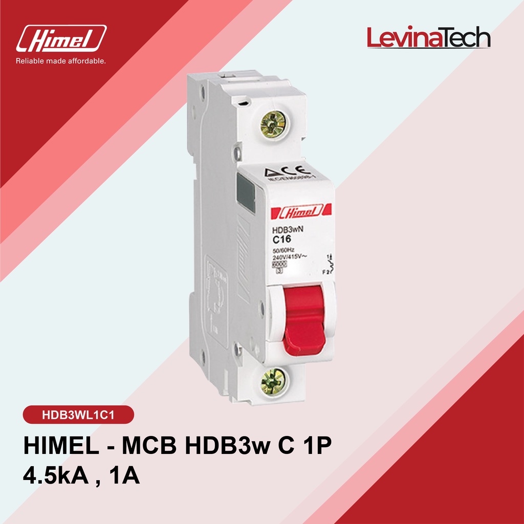 Jual HIMEL - MCB HDB3w C 1P 4.5kA 1A | Shopee Indonesia