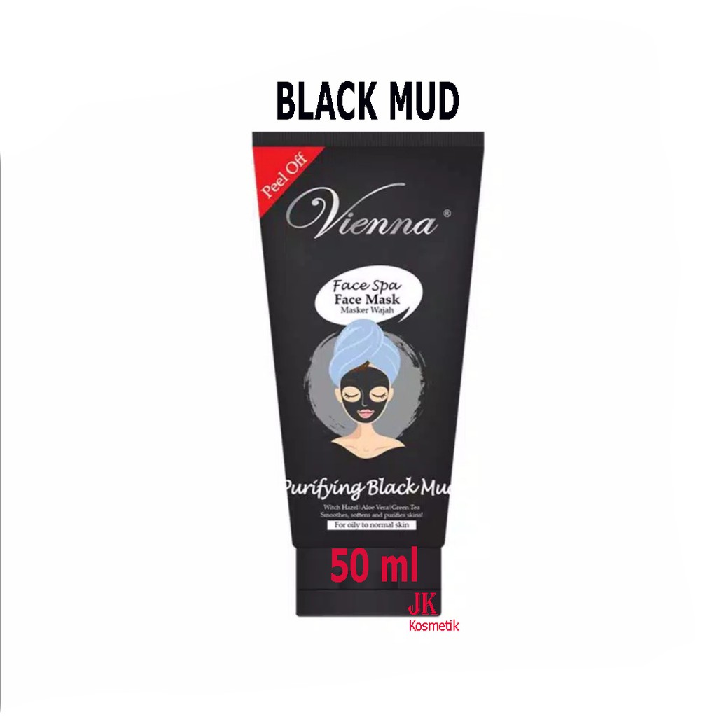 Jual Vienna Masker Lumpur Face Mask Black Mud 50 ml Indonesia|Shopee ...