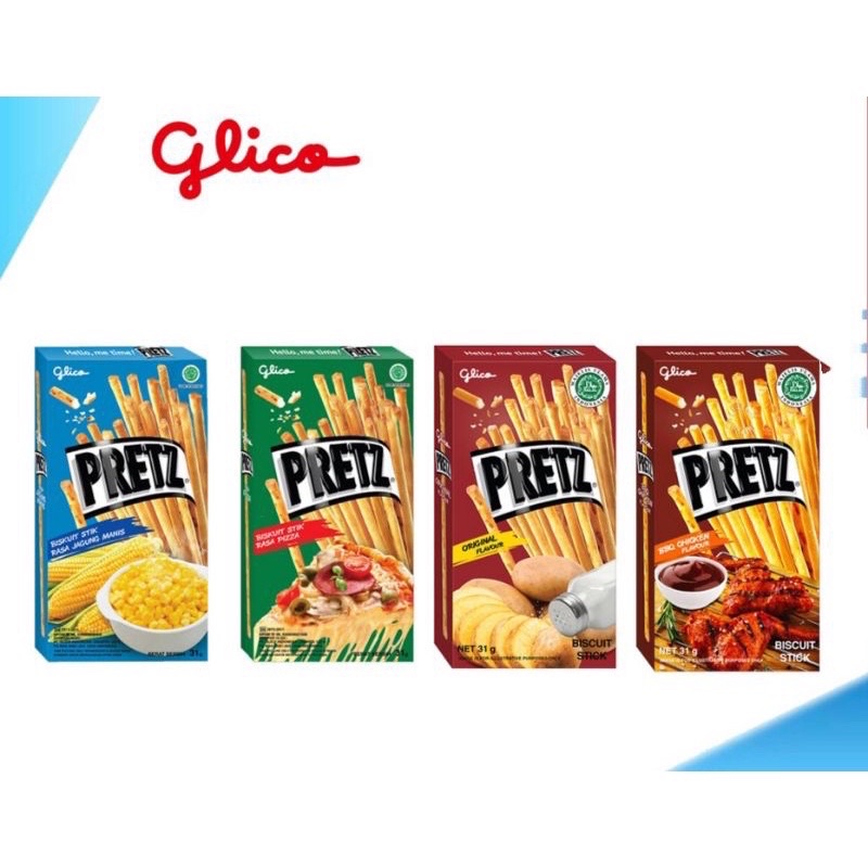 Jual GLICO PRETZ BISKUIT STIK PRETZEL JAGUNG MANIS PIZZA AYAM BBQ ...