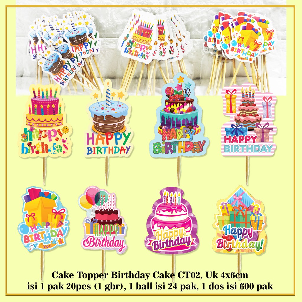 Jual MURAHHH !! 20pcs CAKE TOPPER KUE TART / TUSUKAN KUE TART / HIASAN ...