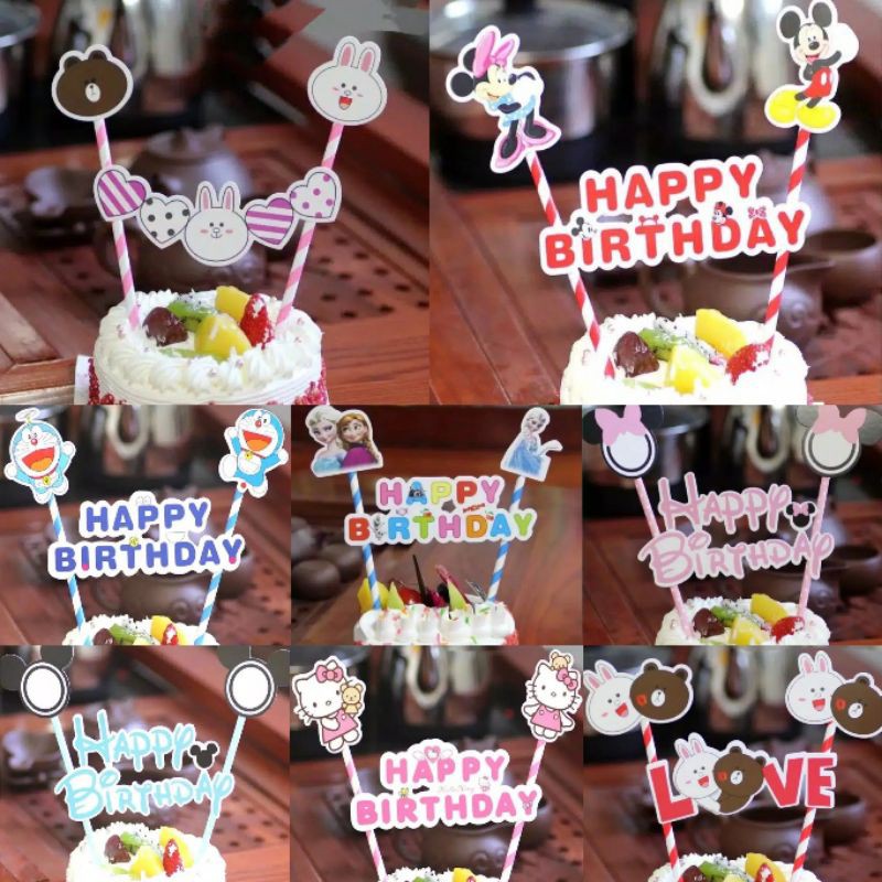 Jual [Karakter] Topper Cake Karakter Party Untuk Kue Ulang Tahun ...
