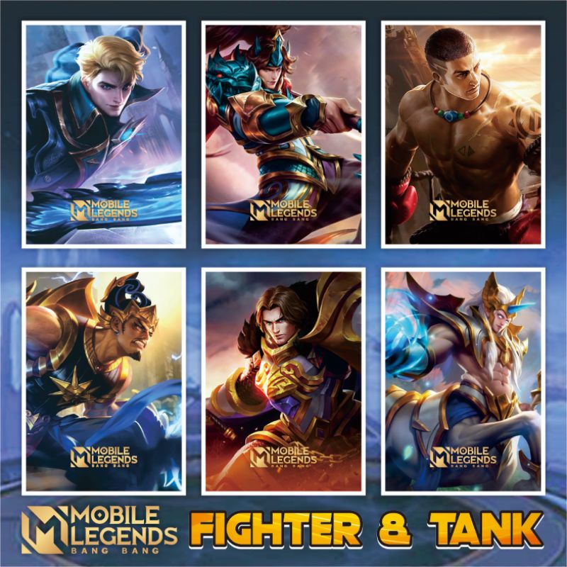 Jual Poster MOBILE LEGENDS - Hero Fighter & Tank - Terlengkap (A4 ...