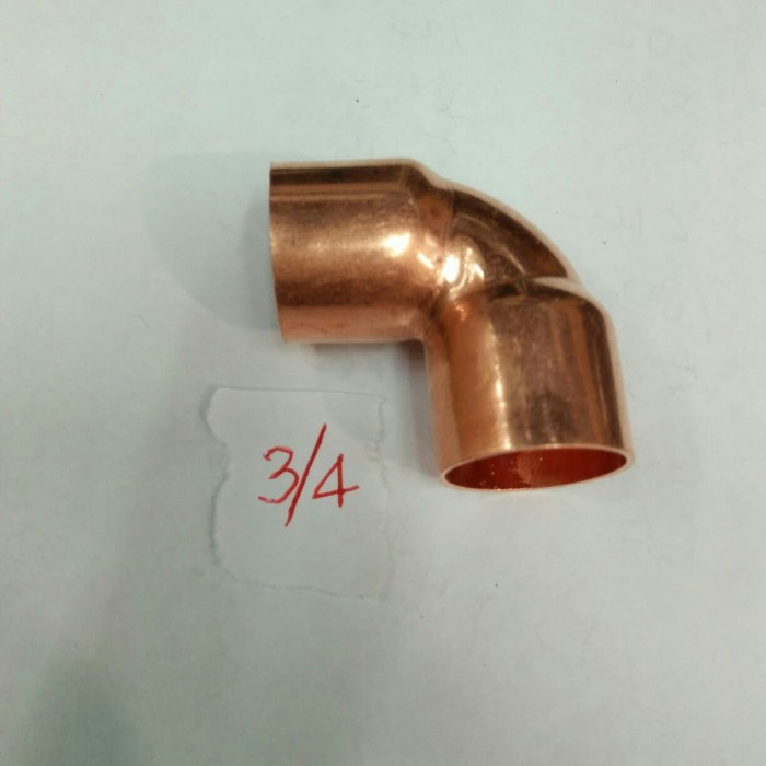 Jual ELBOW KNEE PIPA TEMBAGA UKURAN 3/4 INCH - FITTING SAMBUNGAN PIPA TEMBAGA untuk AC, GAS ...
