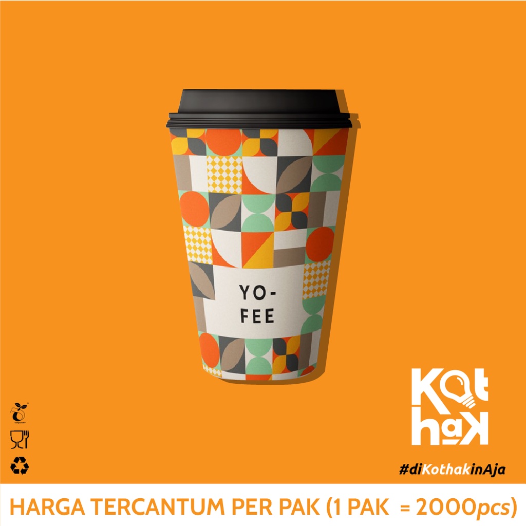 Jual Paper Cup 8 oz | Gelas Minuman Kertas | Food Grade | Free cetak 1 ...