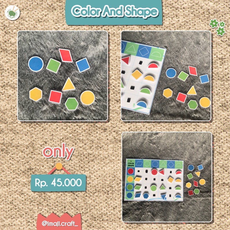 Jual COLOR AND SHAPE (media pembelajarann mengenal warna dan bentuk ...