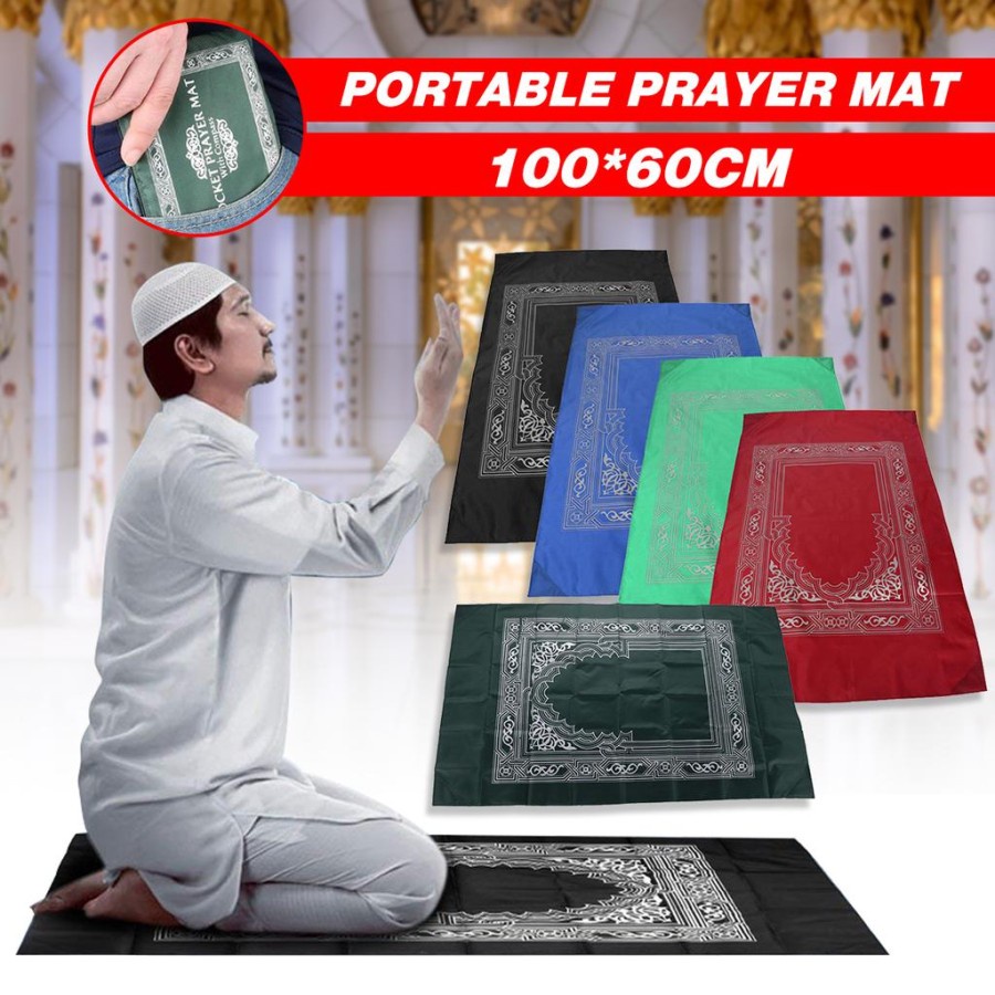 Jual Sajadah Lipat Kompas / Pocket Prayer Mat With Compass BARU ...