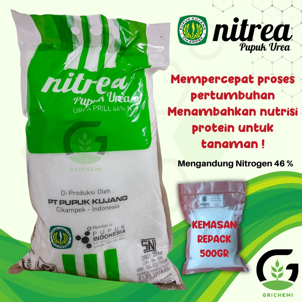 Jual PUPUK UREA NITREA KUJANG REPACK 500GR UNTUK TANAMAN BUNGA SAYUR ...