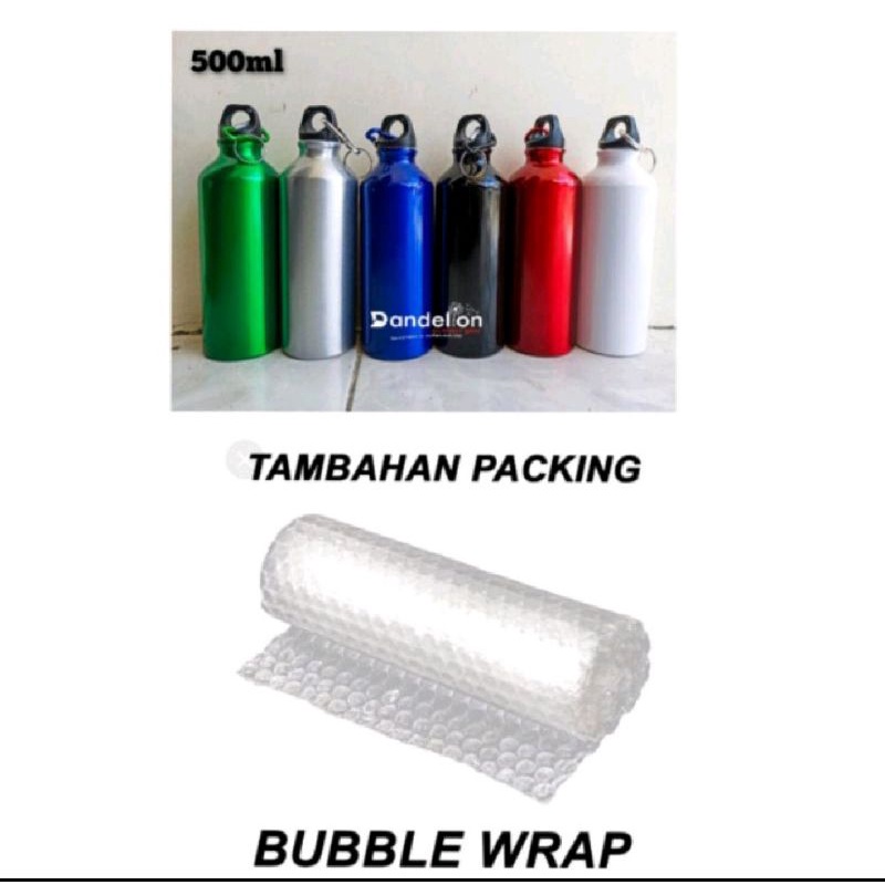 Jual Botol Alumunium 500ml + bubble wrap / Botol Alumunium 500 ml free ...