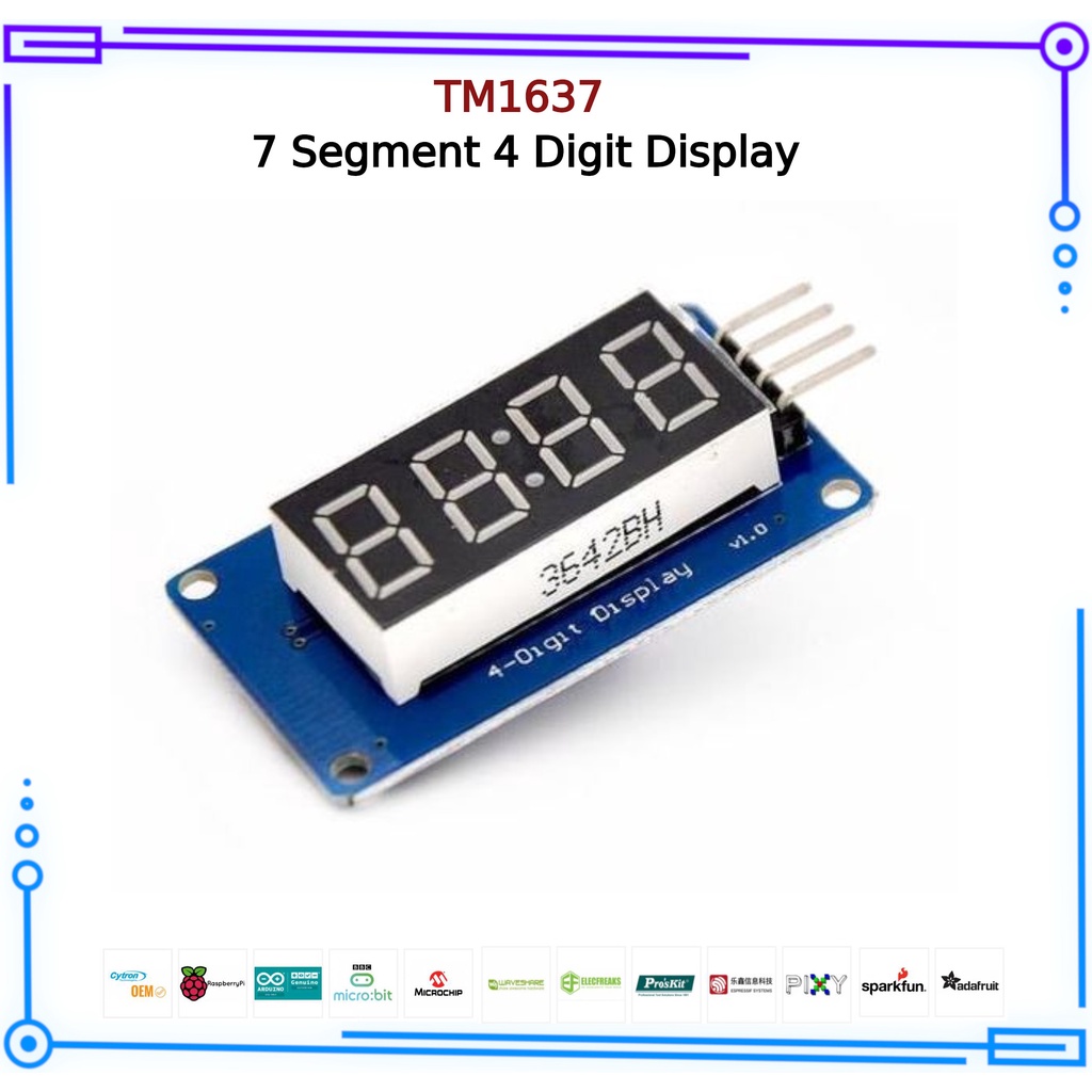 Jual TM1637 7 Segment 4 Digit Display Module For ARDUINO | Shopee Indonesia