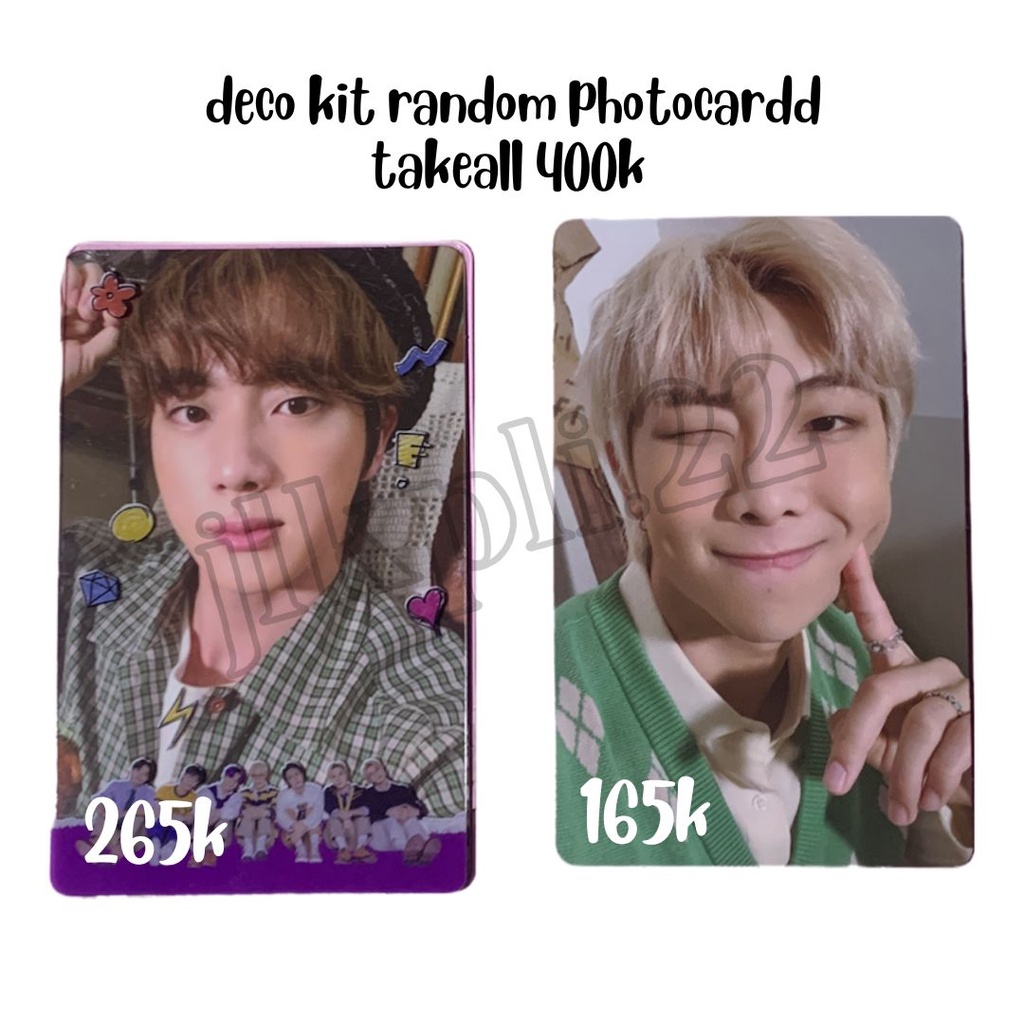Jual BTS Seokjin Jin RM Namjoon Deco Kit RPC Random Photocard | Shopee Indonesia