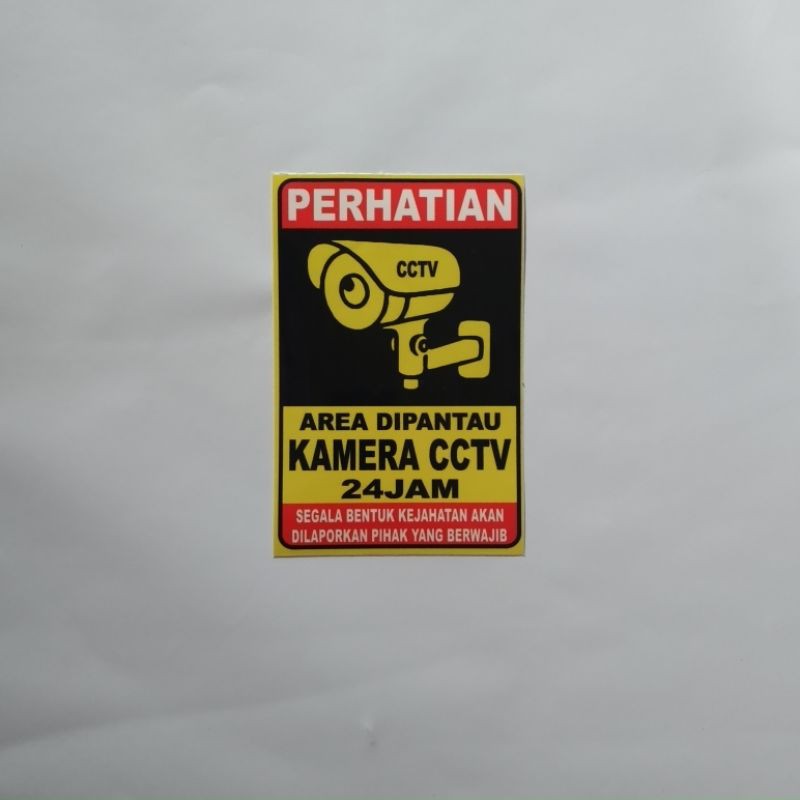 stiker CCTV kamera pengawasan sticker keamanan security rumah toko ...